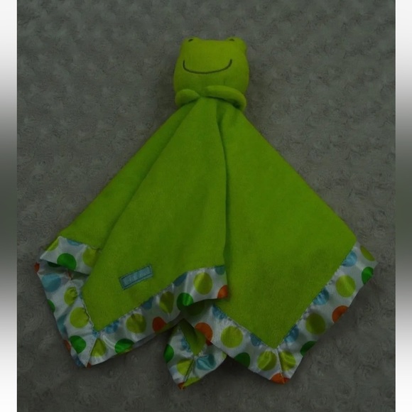 Carter's | Toys | Carters Hug Me Frog Lovey Security Blanket Green White Polka Dot Trim Rattle ...
